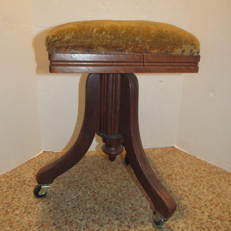 Antique Piano Stool - Etsy