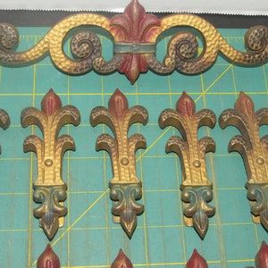 Antique Art Deco Lot Curtain Drapery Iron Hardware, Chain, Art Nouveau ...