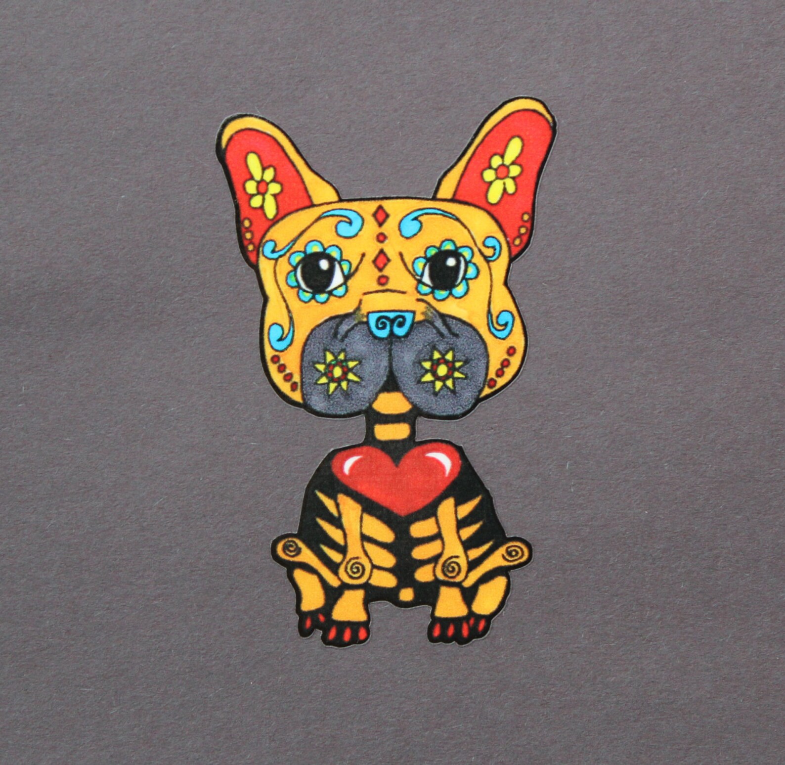 Day of the Dead Art Frenchie Car Sticker #119 - Etsy