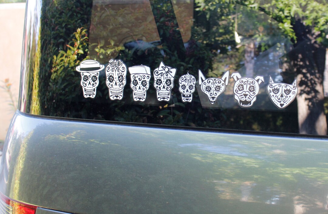 Day of the Dead Art Sugar Skulls Car Stickers #77-84/171-173 - Etsy