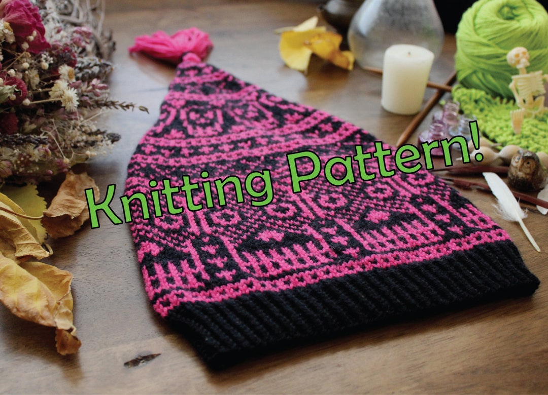 Skull Hat Knitting Pattern Halloween Themed Knitting Pattern With ...