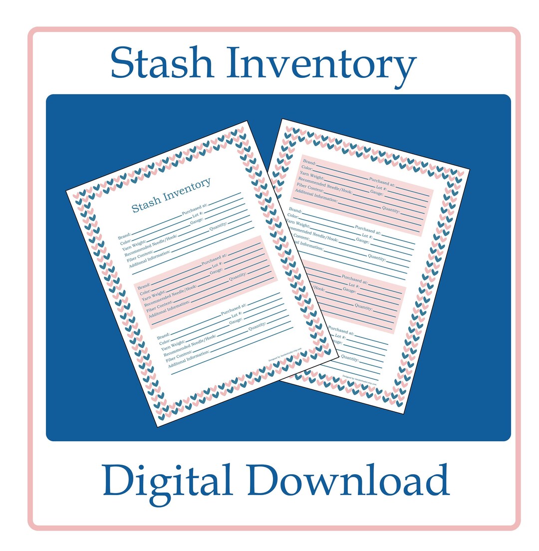 Printable Knitting Worksheets, Knitting Project Planner, Knitting ...