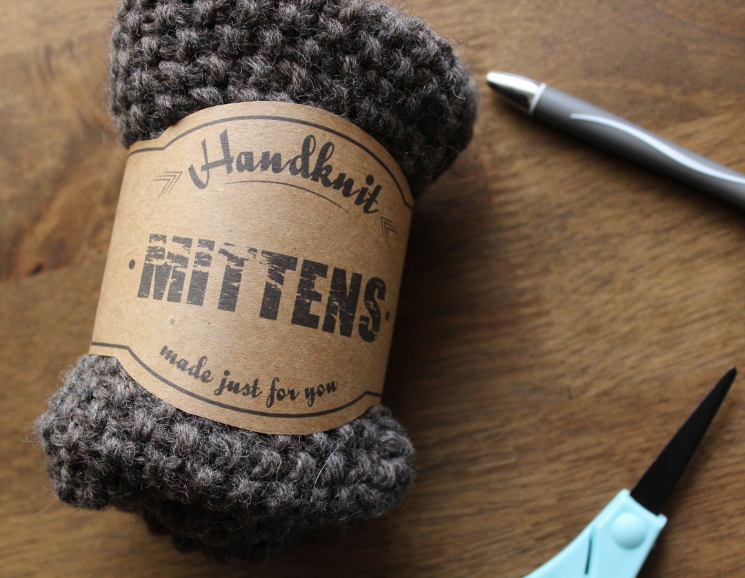 Mitten Labels - PRINT YOUR OWN, Printable Care Instructions, Knitting ...