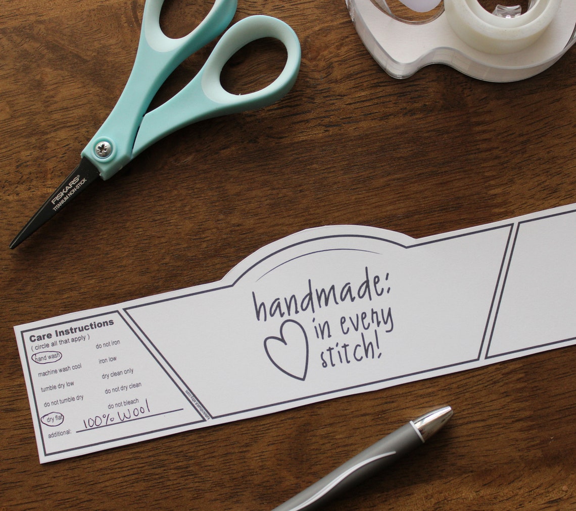 Handmade Love in Every Stitch Labels PRINT YOUR OWN | Etsy