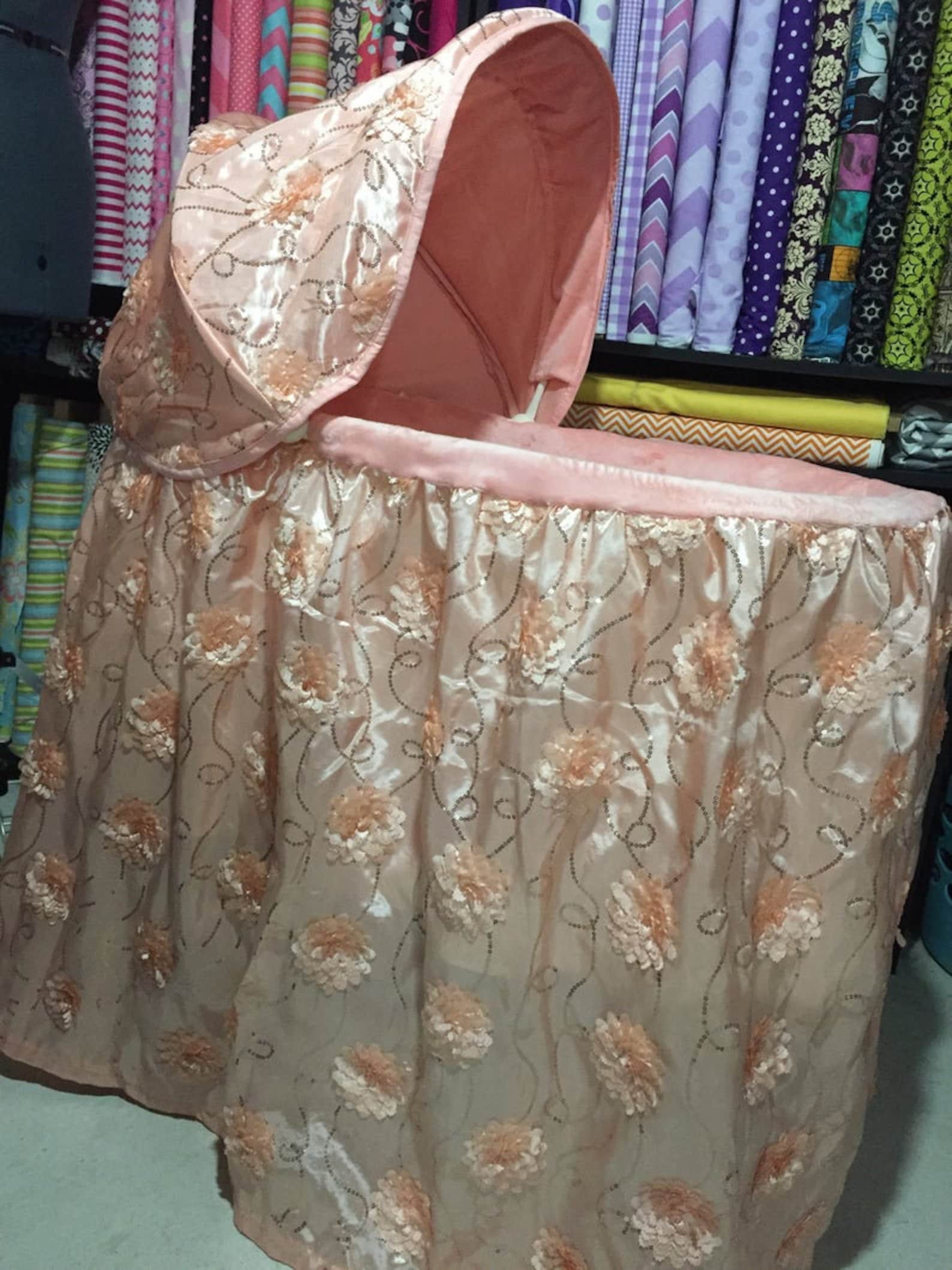 Satin Rosette Bassinet Cover Many Colors to Choose From - Etsy