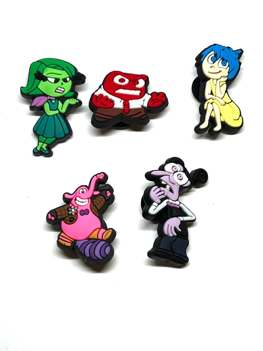 Set of 5 Inside Out Croc Jibbitz Shoe Charms Disney Emotions Kids Shoe ...
