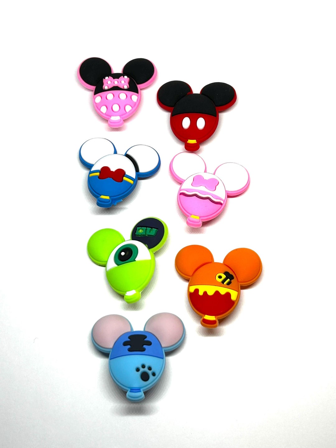 Mickey & Friends Balloons Croc Jibbitz Shoe Charms Set of 7 Disney Kids ...
