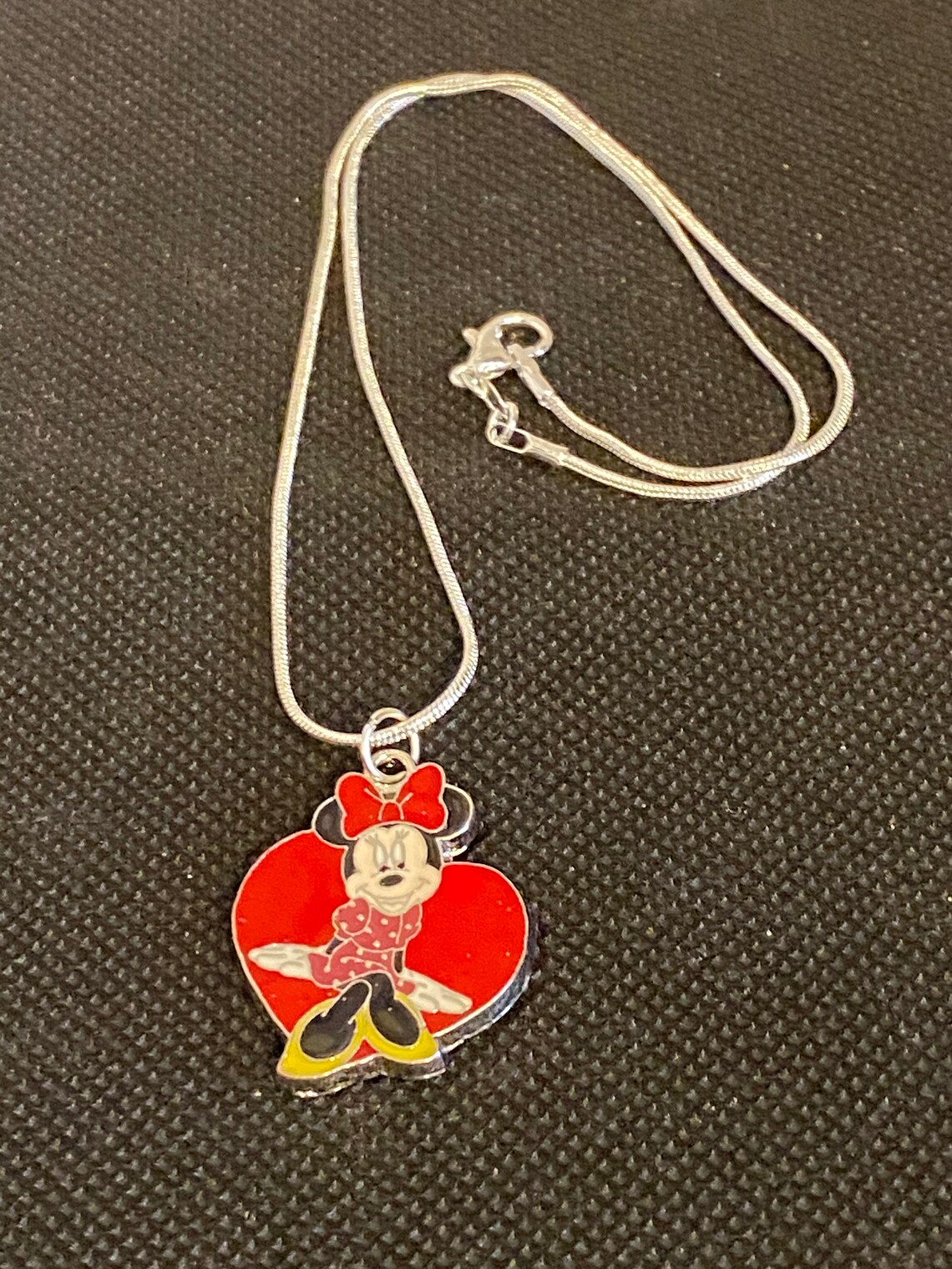 Minnie Mouse Sweetheart Necklace Made With 925 Sterling - Etsy UK