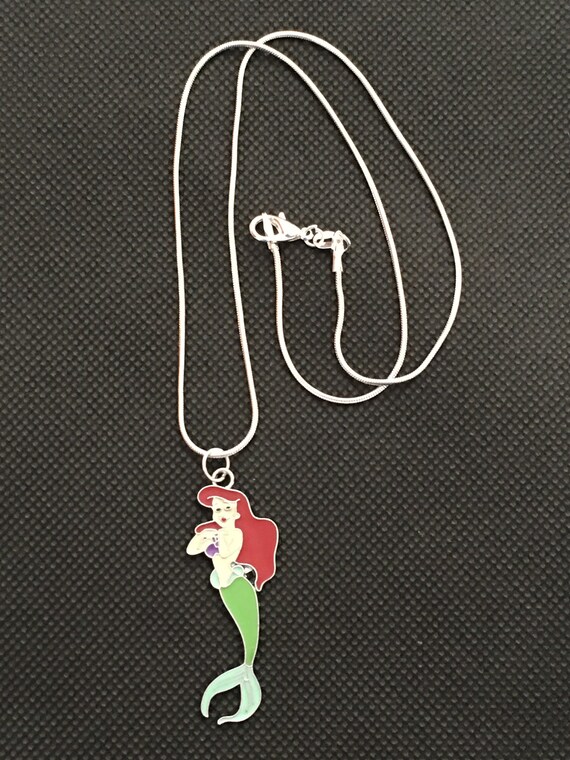 Disney LITTLE MERMAID Necklace Made With Sterling Silver - Etsy