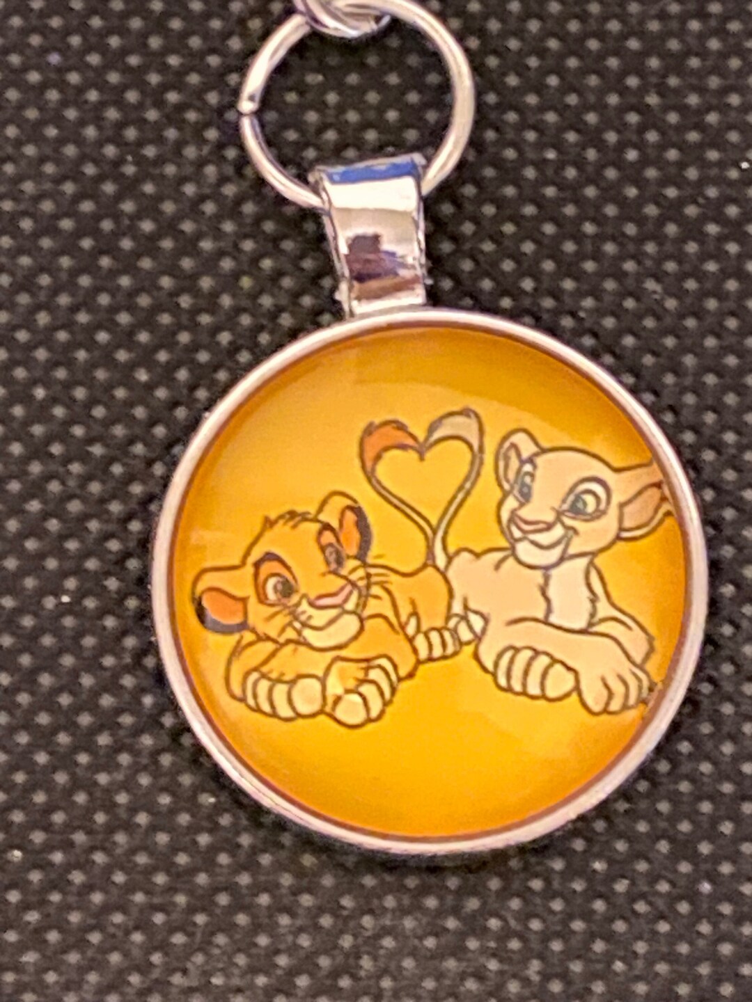 SIMBA & NALA Lion King Keychain Heart Keyring Disney Gift - Etsy