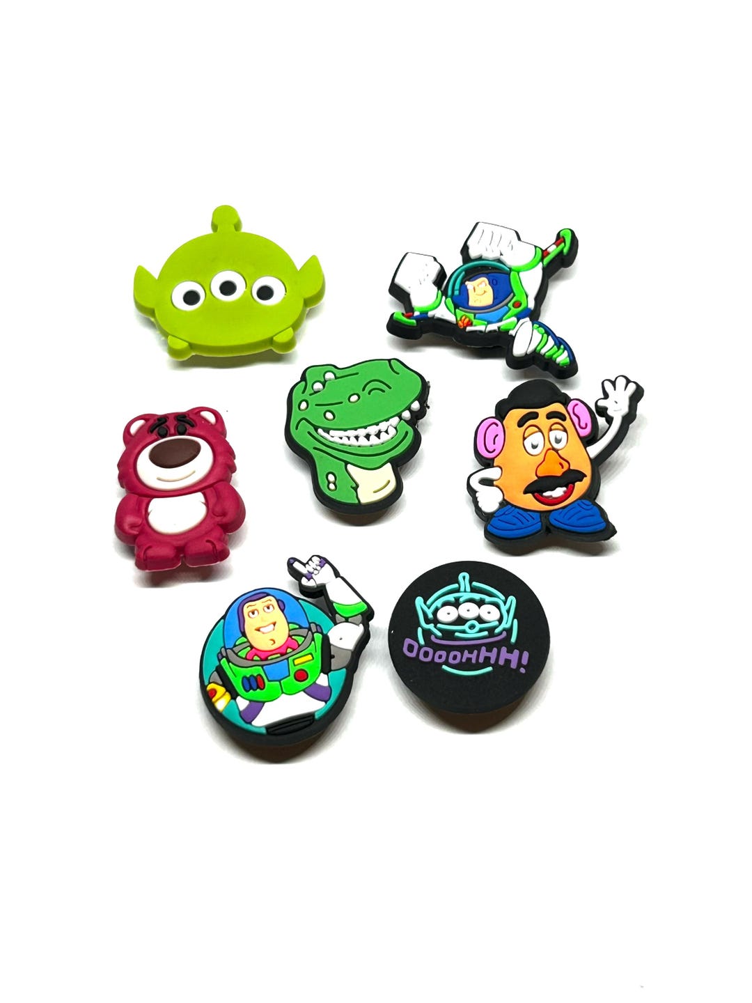 Toy Story Croc Shoe Charms Set of 7 Buzz Rex Jessie Bullseye Woody ...