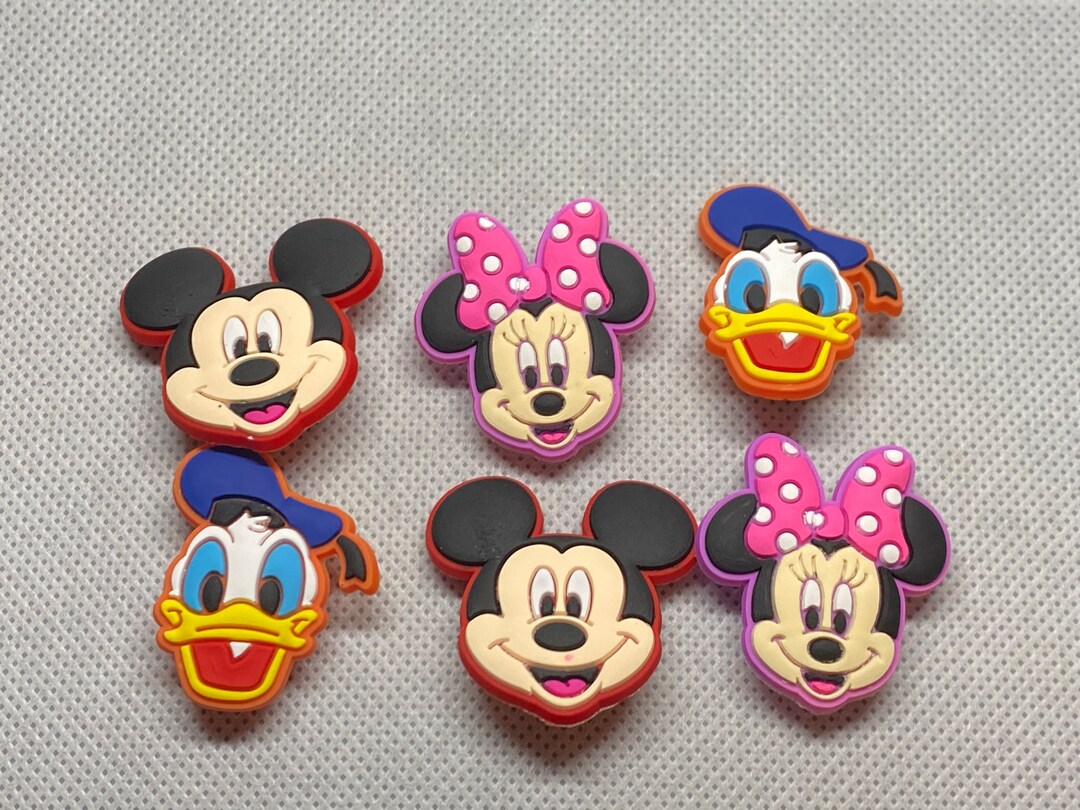 Set of 6 Mickey Mouse Minnie Mouse and Donald Duck Croc - Etsy