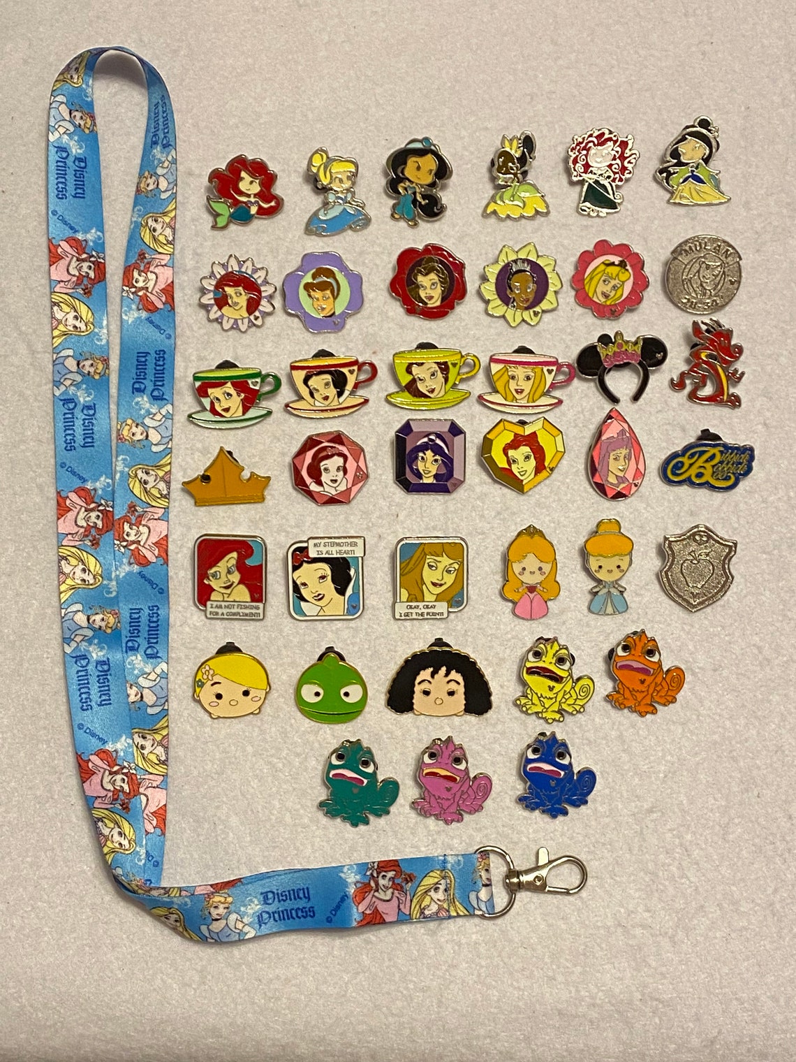 PRINCESS Disney Pins Lanyard Set Lanyard Starter Set Ariel | Etsy
