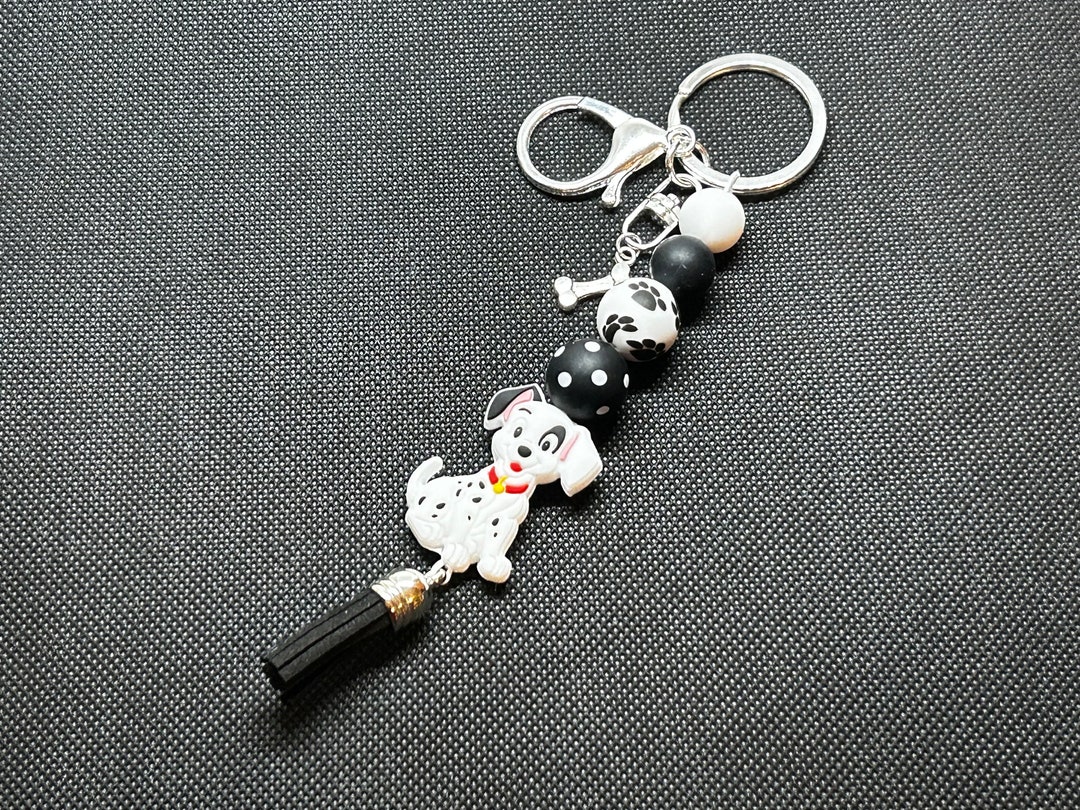 101 DALMATIANS Inspired Puppy Silicon Beaded Keychain - Etsy