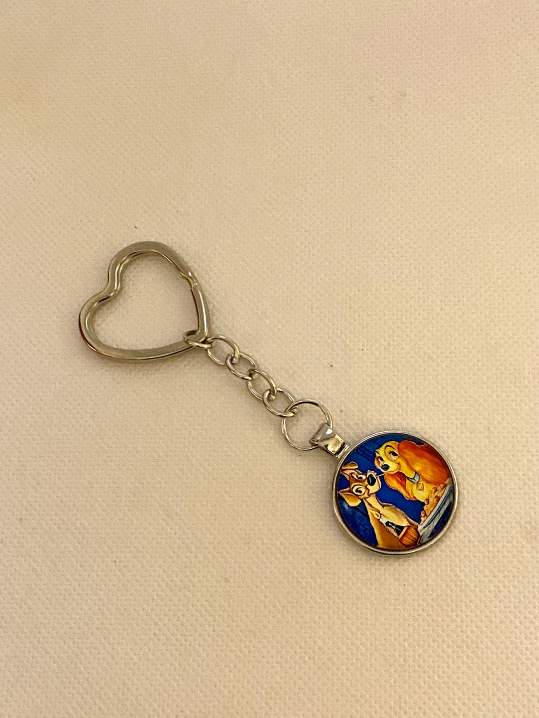 LADY and the TRAMP Keychain Keyring Disney Gift - Etsy