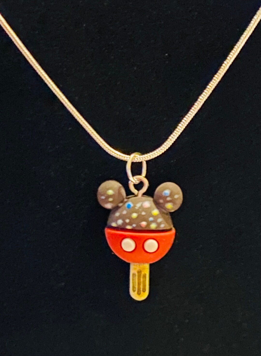 Mickey Mouse Ice Cream Bar Necklace Pendant Disney Mickey Pop Made With ...