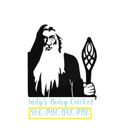 Lord of the Rings Gandalf the Wizard Tolkien SVG Vector | Etsy