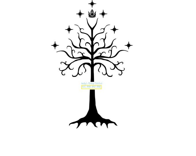 Tree of Gondor Crown of Elessar Lord of the Rings Aragorn Tolkien SVG ...