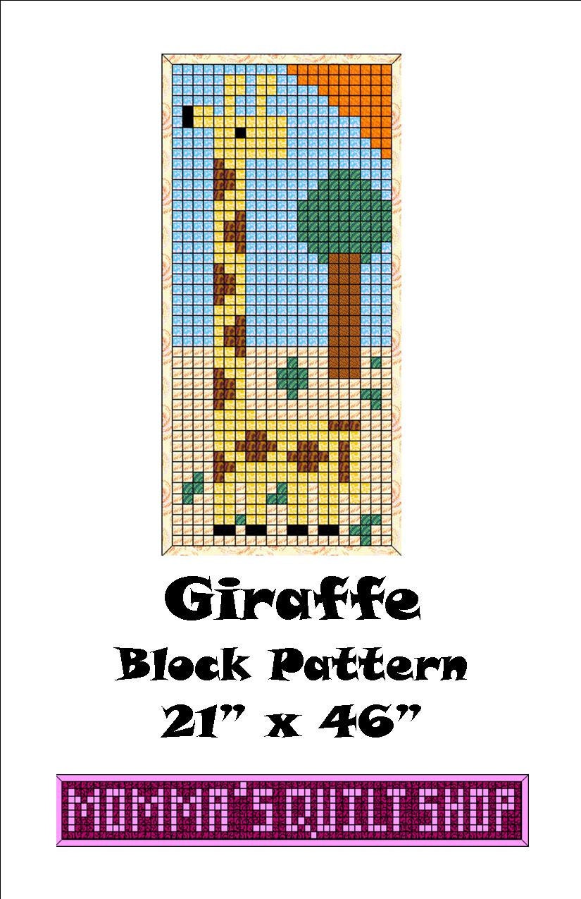 Giraffe Patchwork Quilt Block Pattern - Etsy