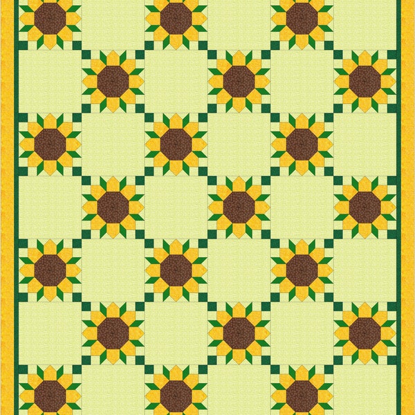 Sunflower Quilt Block Pattern - Etsy