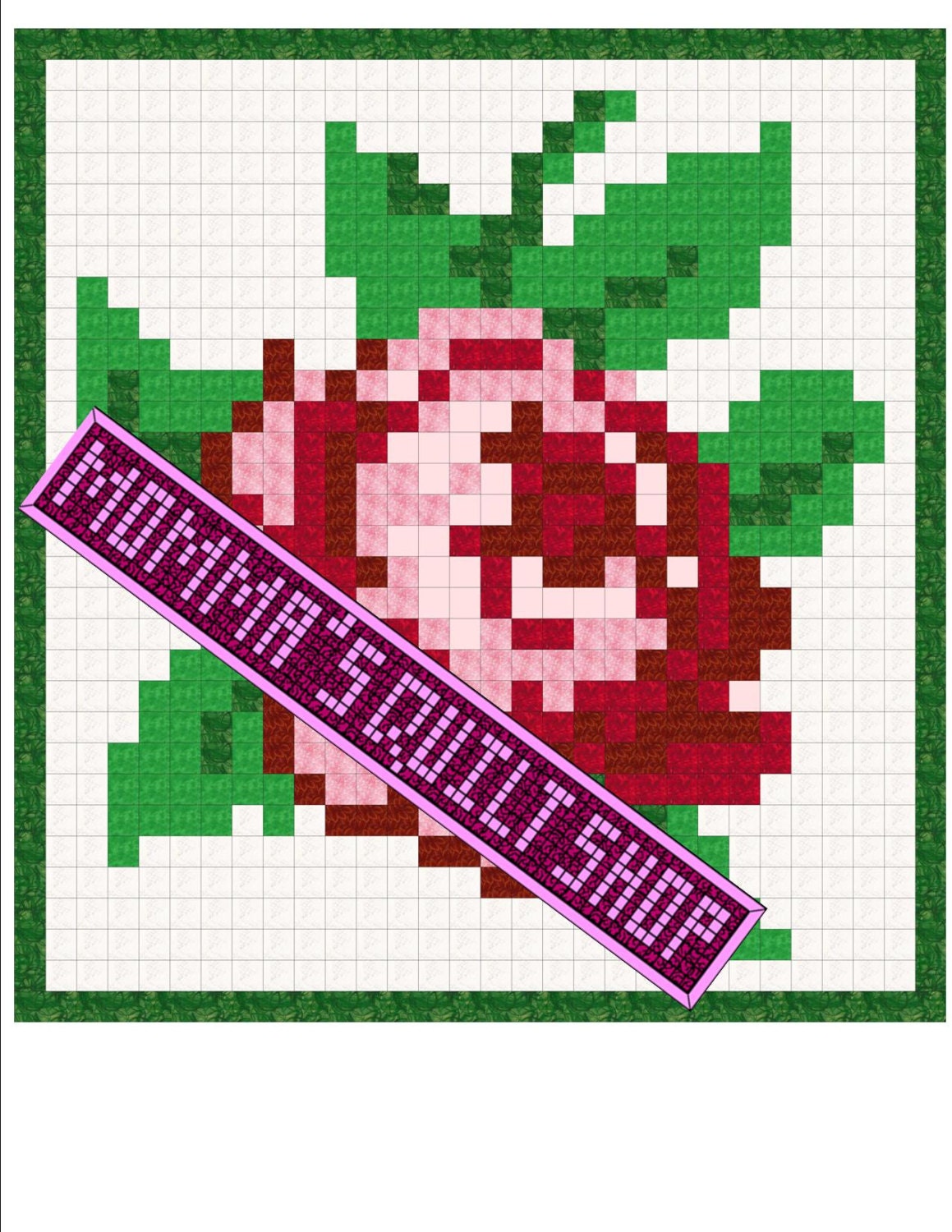 Rose Quilt Pattern Twin / Full Size PDF Instant Download - Etsy
