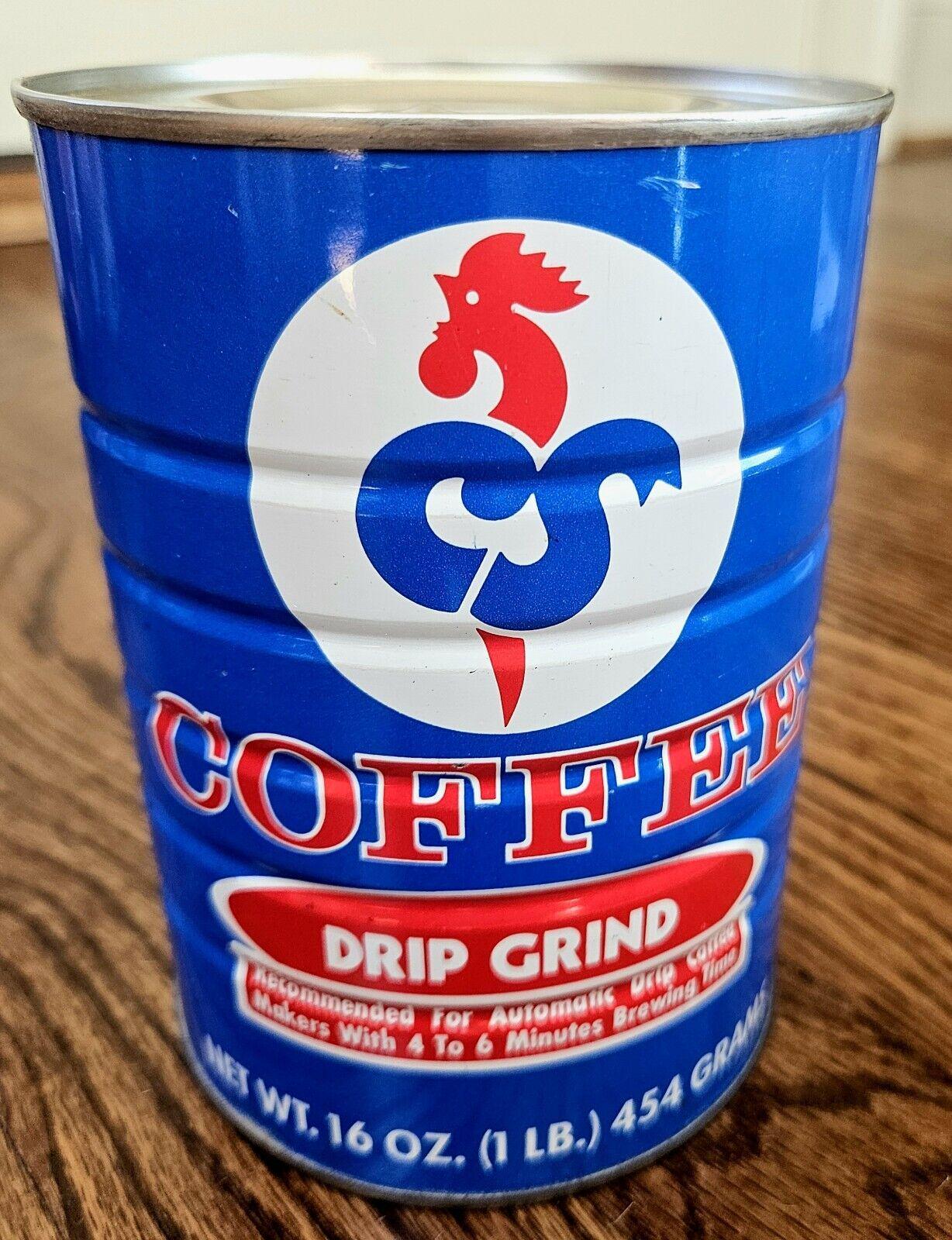 1970s COLONIAL Coffee Tin W/ Rooster Logo -- Sealed & Full Can -- Cobis ...