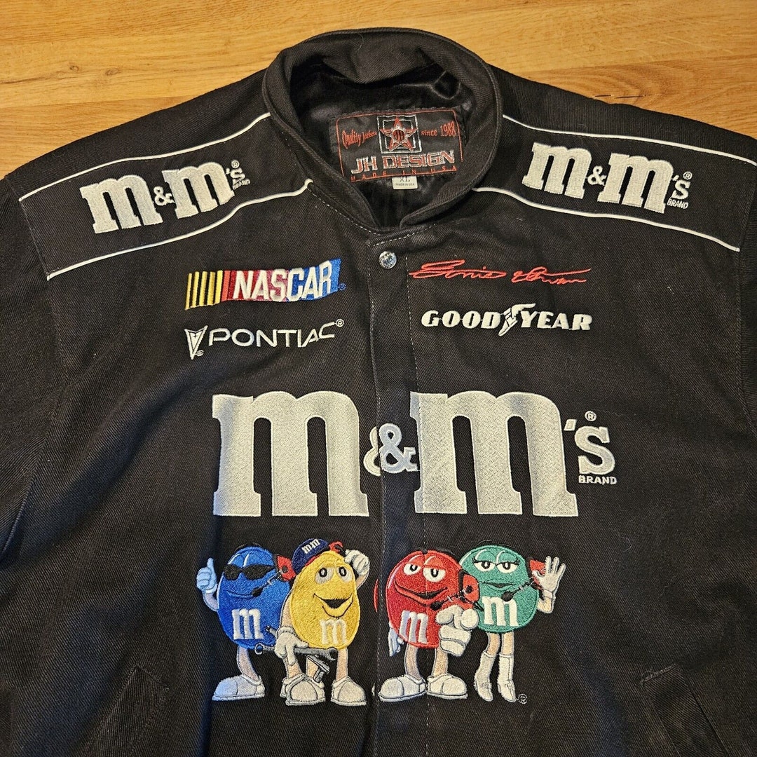 90s M&ms Racing Team Jacket Ernie Irvan 36 Mens XL Black Vintage JH ...
