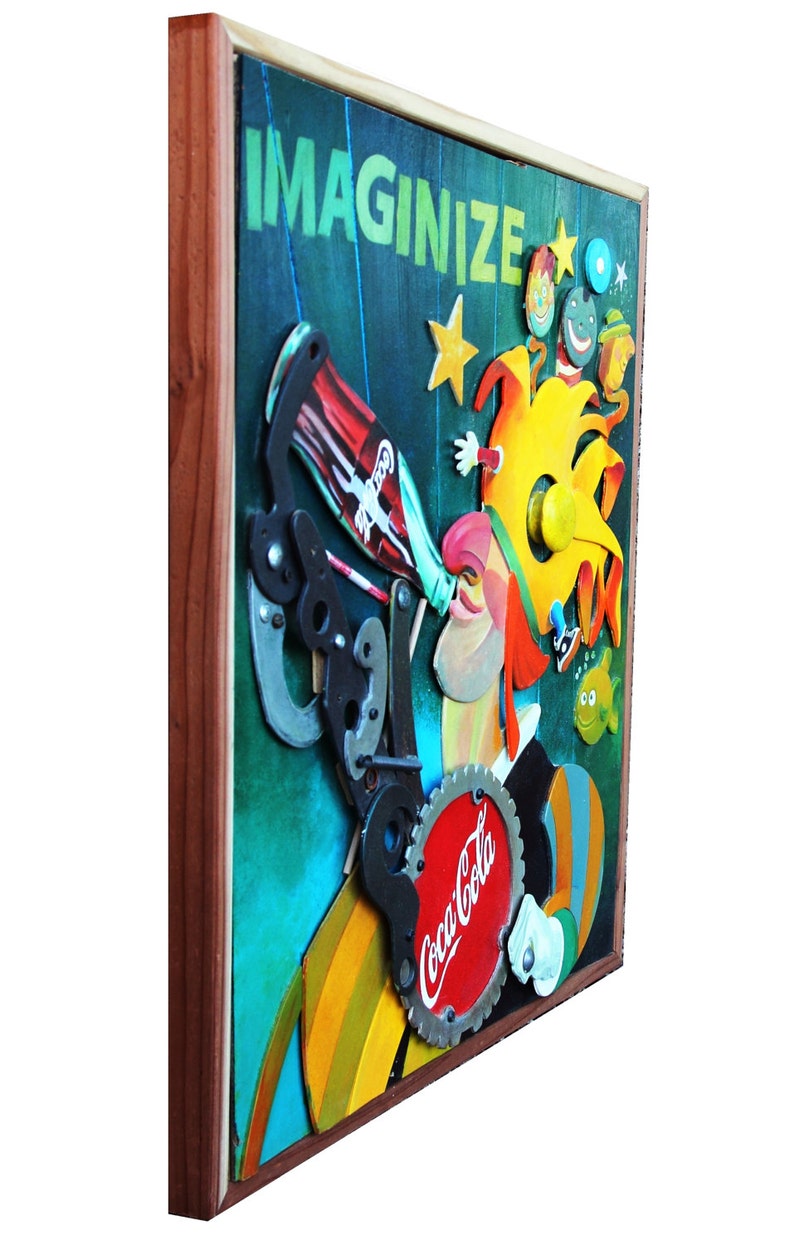 Imaginize Coca Cola by Tpmckee Modern Abstract Original 3D Wood Wall ...
