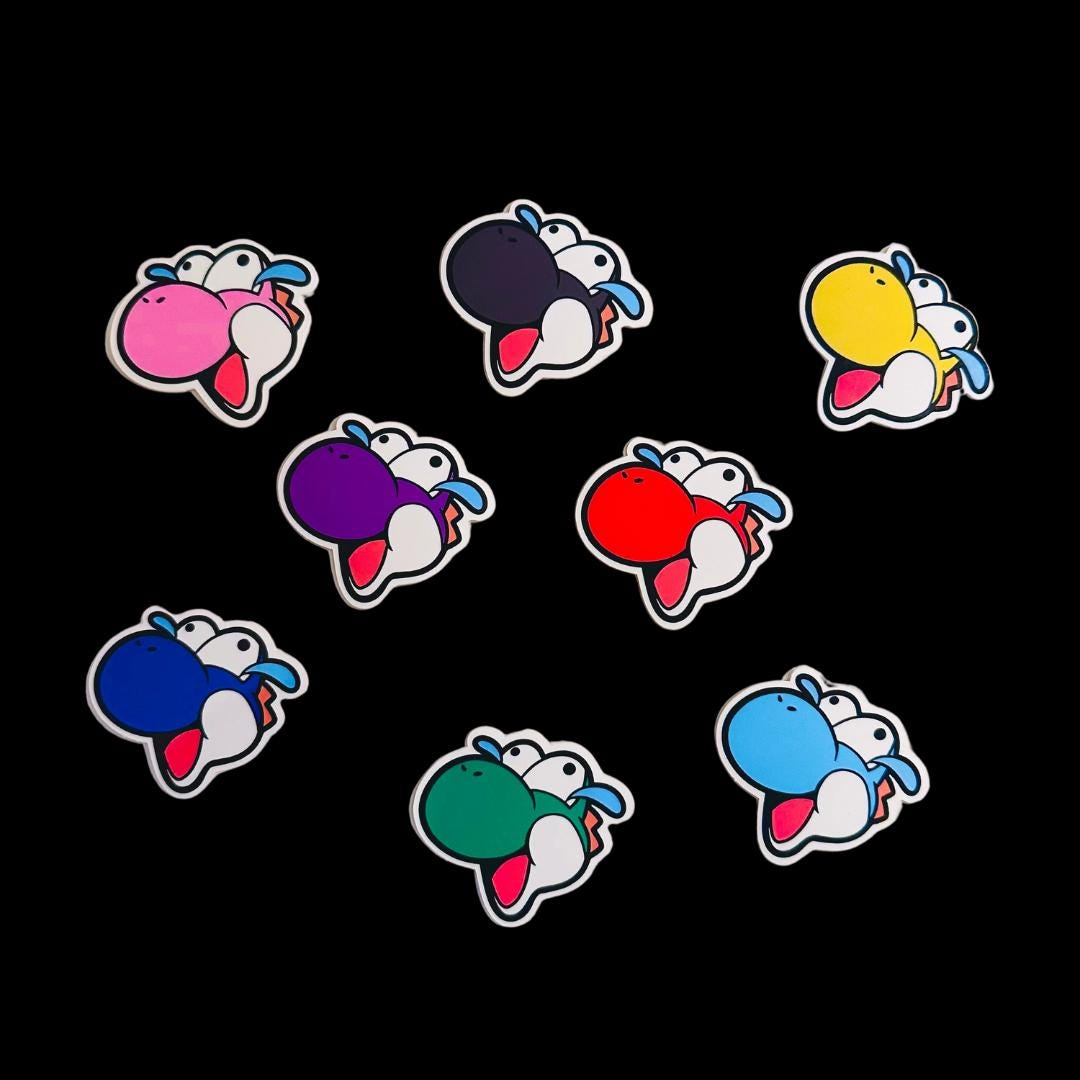 4 for 10 USD - Laughing Yoshi Sticker - Etsy