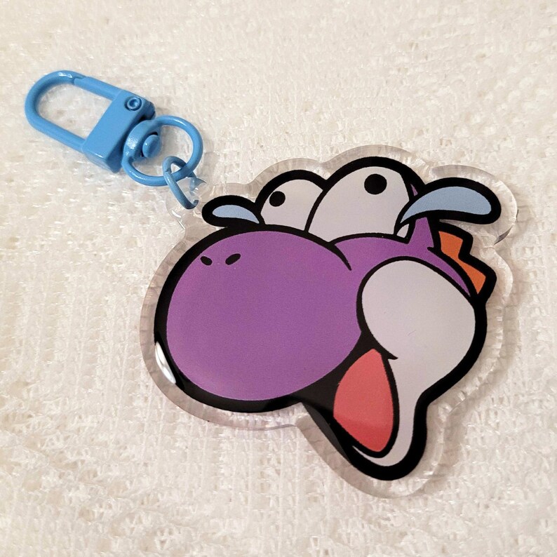 Laughing Yoshi Keychain - Etsy