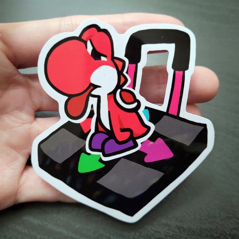 DDR Red Yoshi Sticker - Etsy