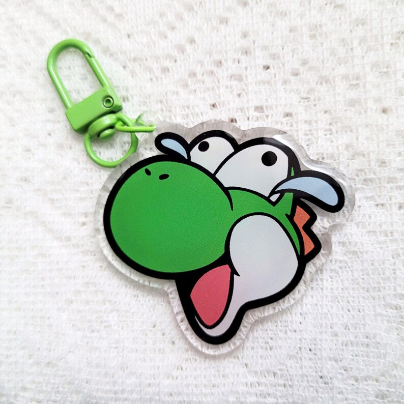 Laughing Yoshi Keychain - Etsy