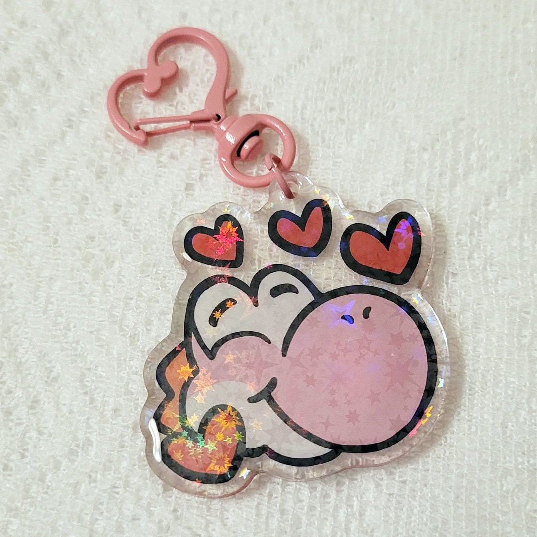 Heart Yoshi Keychain - Etsy