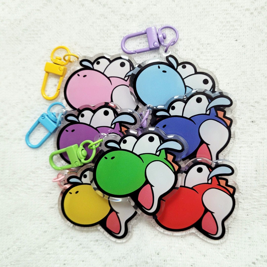 Laughing Yoshi Keychain - Etsy