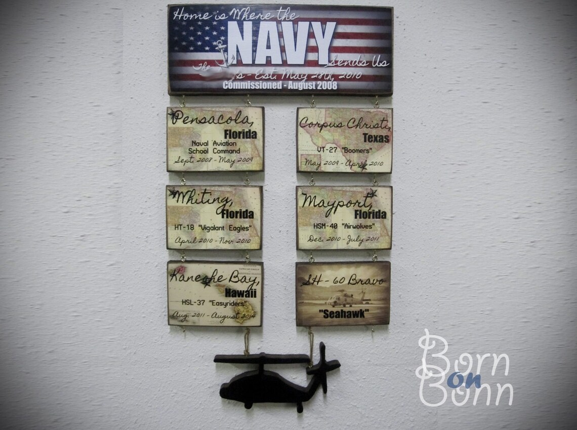 Navy Sign - Medium- "home is Where the Navy Sends..." - Etsy