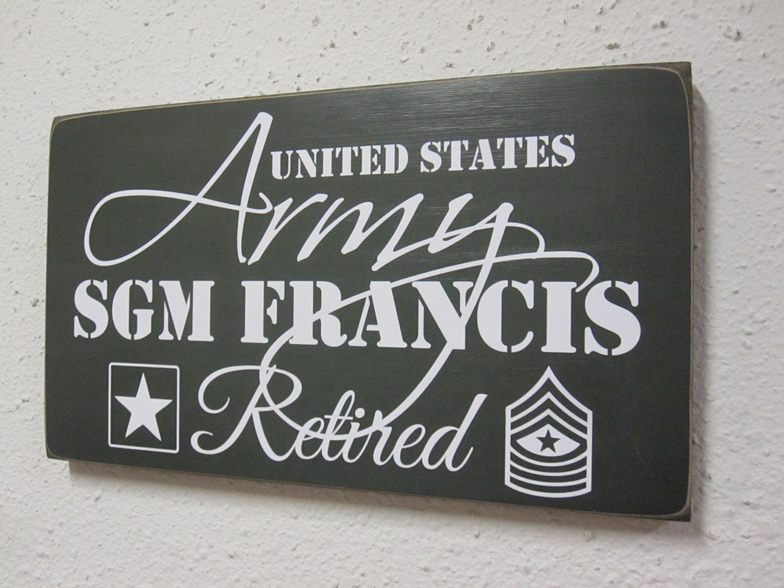 Army Retirement Sign - Military Retirement - Armed Forces Retiree ...