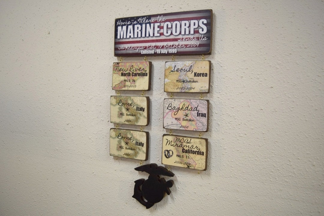 Marine Corps Home Sign, US Marines Sign, Marine Corps, USMC, Home is ...