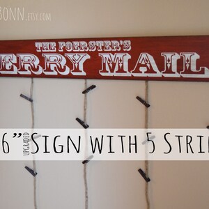 Custom Name Merry Mail Card Display Holder - Personalized Card Hanger ...