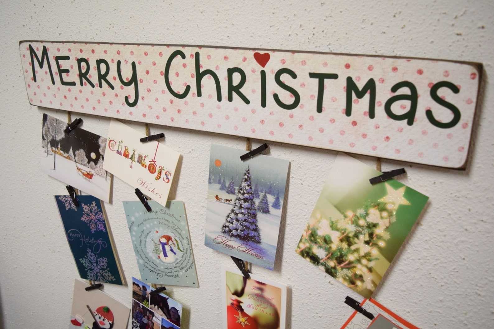 Merry Christmas Sign Christmas Card Display Holiday Sign | Etsy