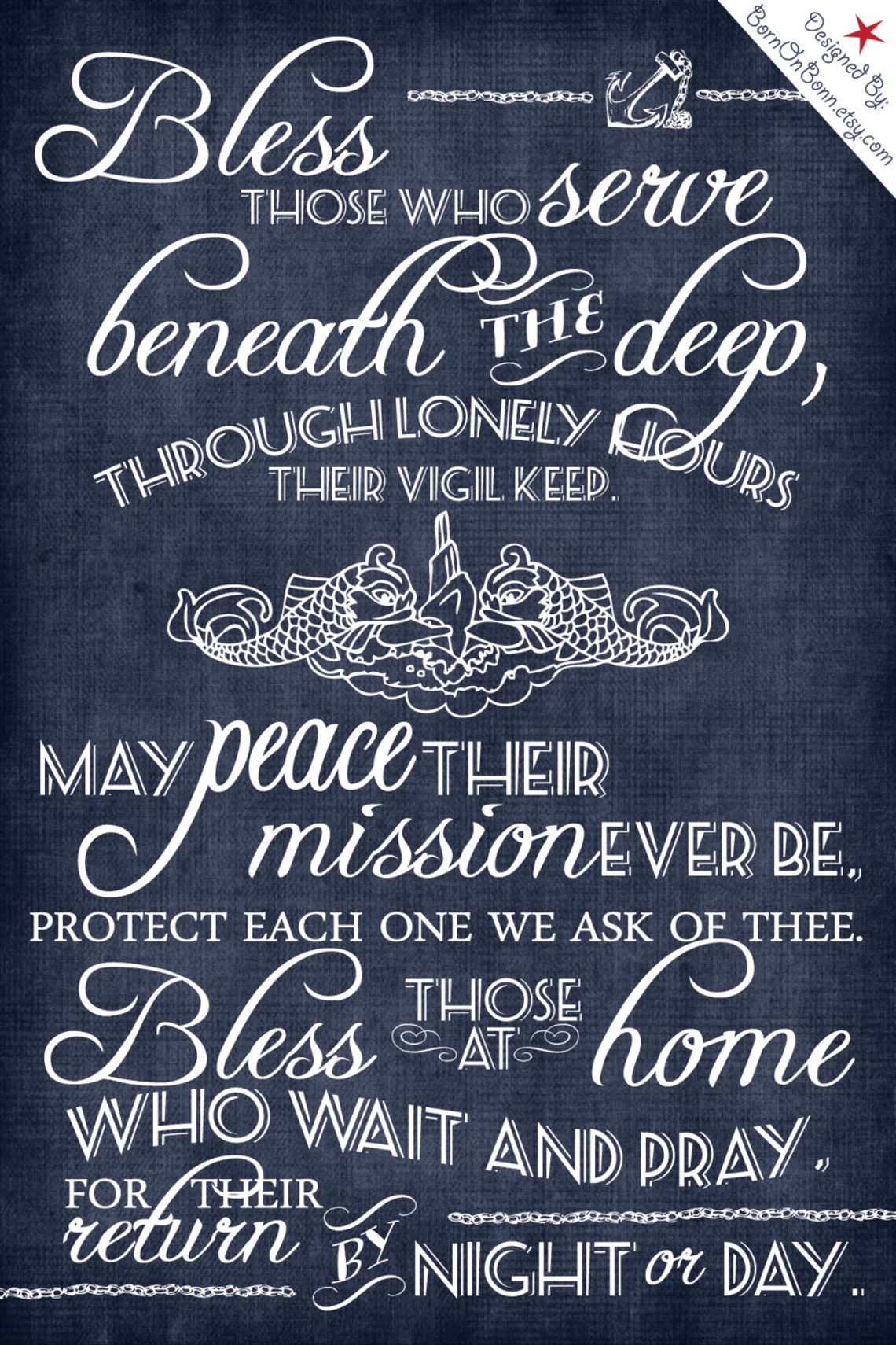 Submariner's Prayer Sign - Wood Submarine Navy Sign - Deployment Sign ...