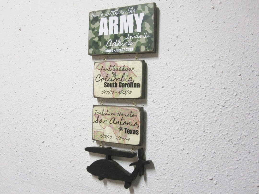 Army Sign - Military Sign - Military Duty Station Sign - Military Gift ...