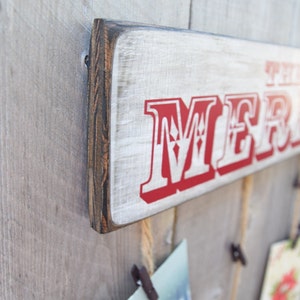 Custom Name Merry Mail Card Display Holder - Personalized Card Hanger ...