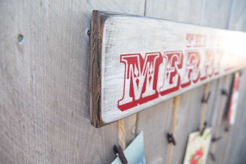 Custom Name Merry Mail Card Display Holder Personalized Card - Etsy