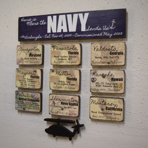 Navy Sign - Large - "home is Where the Navy Sends..." - Etsy