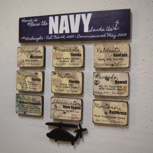 Navy Sign Large home is Where the Navy - Etsy