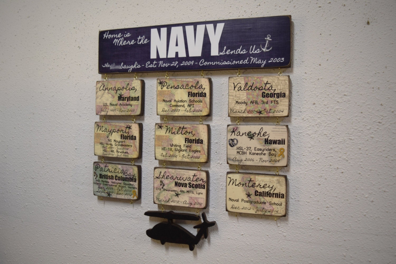 Navy Sign - Large - "home is Where the Navy Sends..." - Etsy