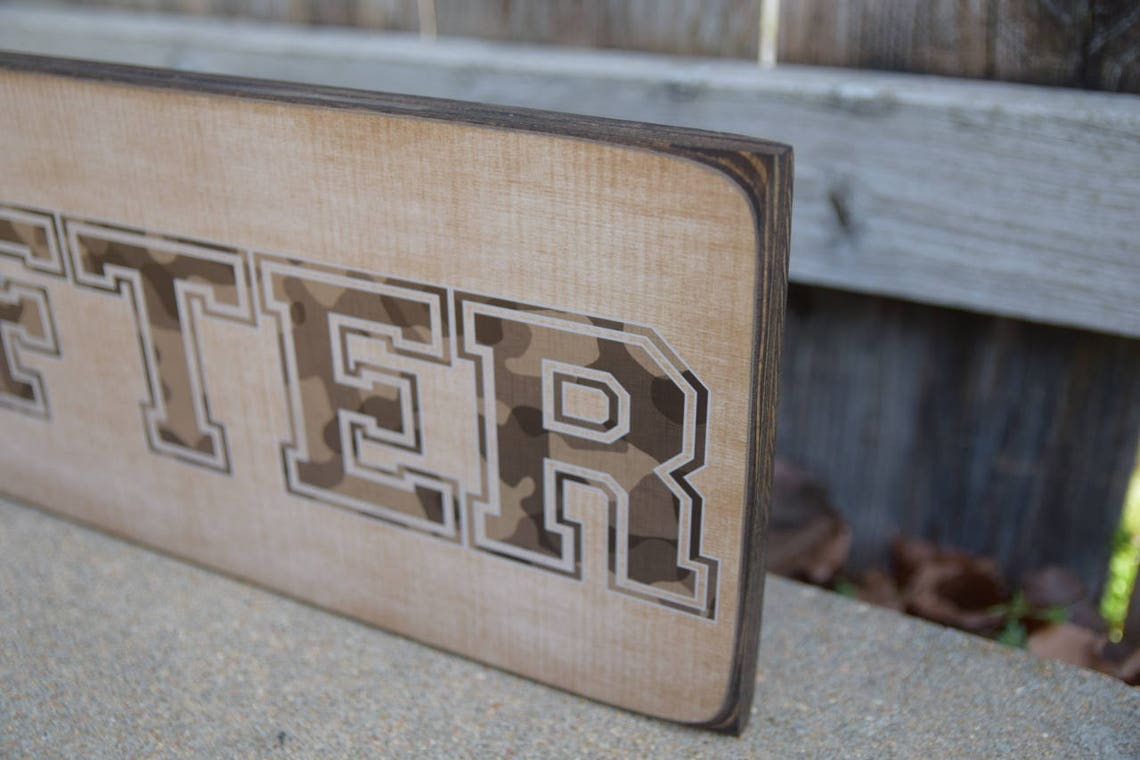 Army Camo Family Name Sign - Army Military Sign - Military Sign ...