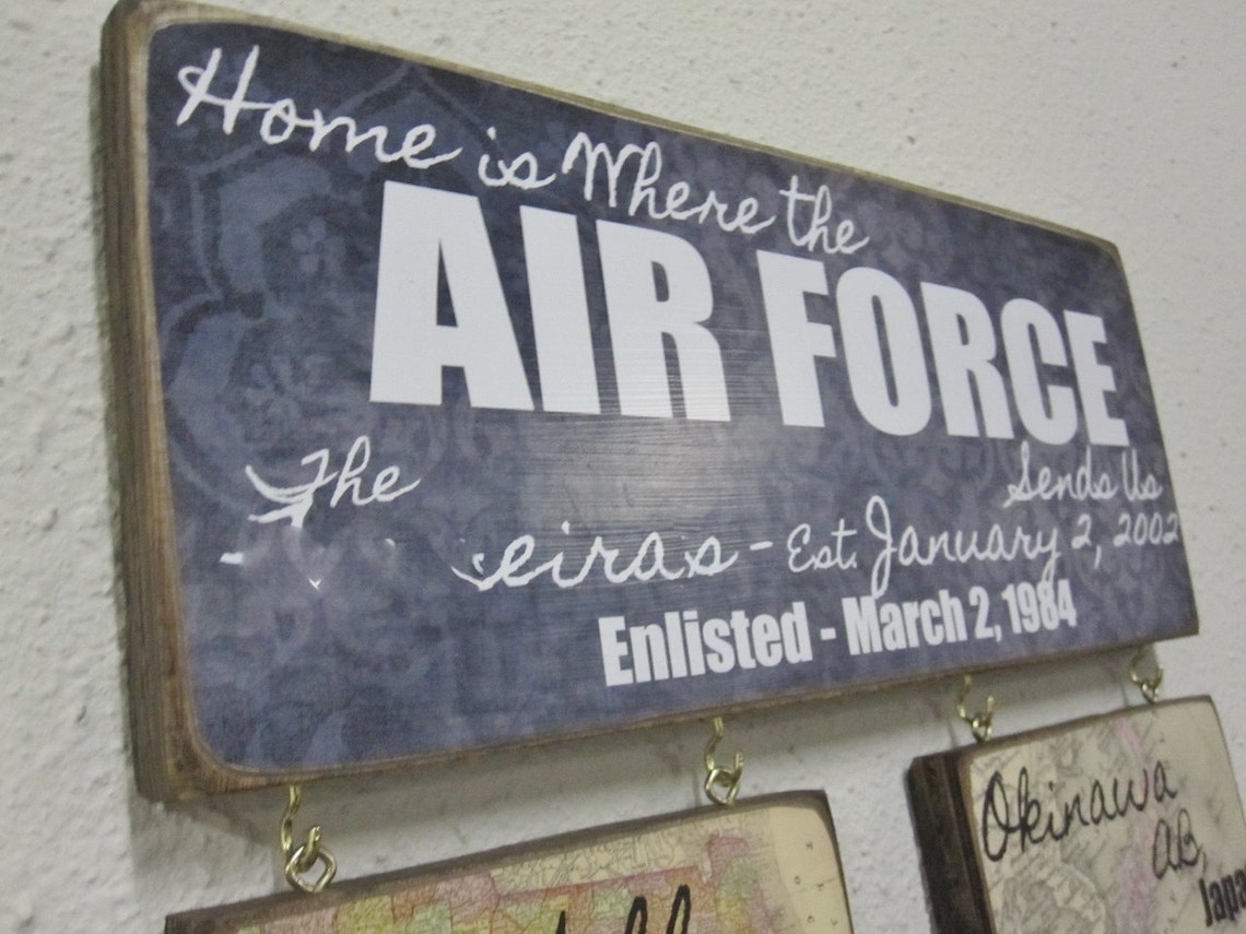 Air Force Sign - Medium Military Duty Station Sign - Military Gift ...