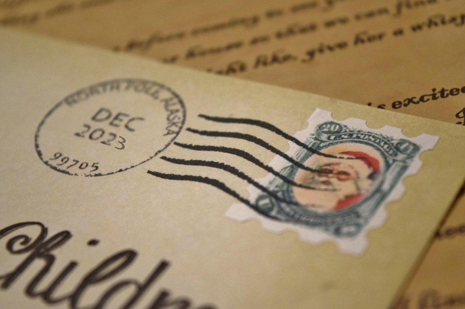 Baby's First Christmas Letter From Santa Claus CUSTOM on Vintage Paper ...