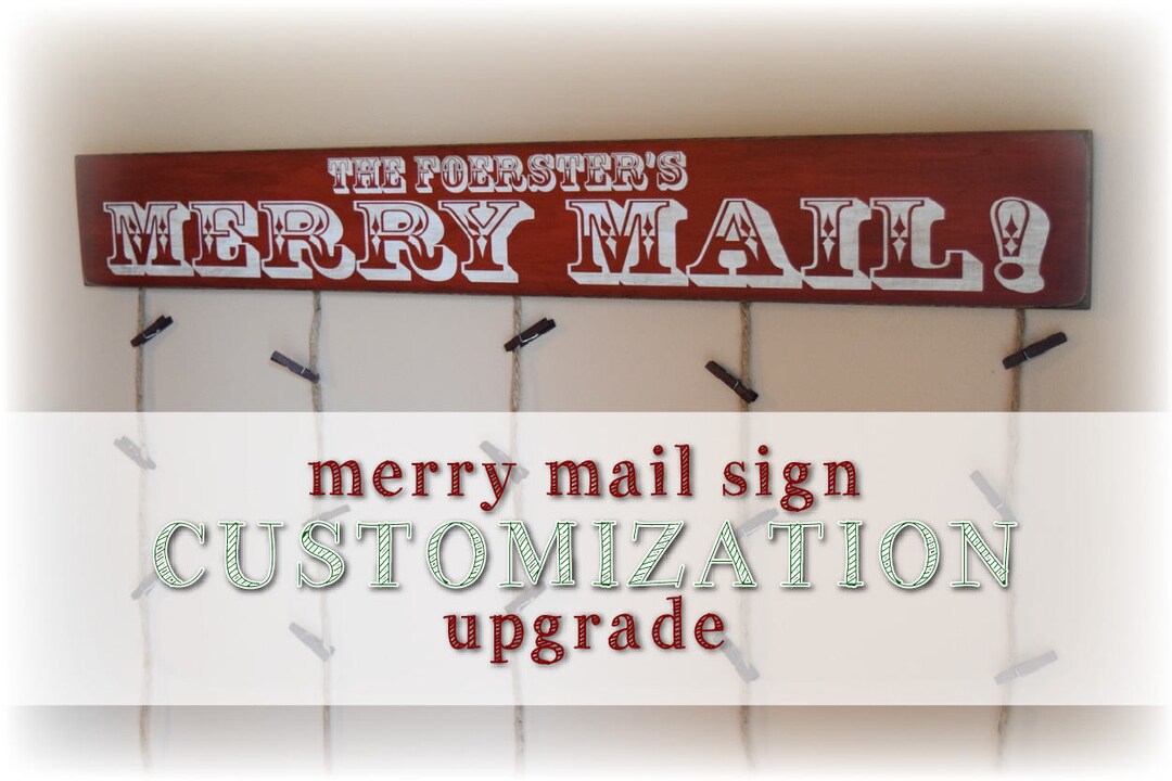 Customization Upgrade - Custom Christmas Card Sign - Custom Greeting ...